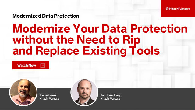 Modernize Data Protection: Without the Need to Rip and Replace Existing ...