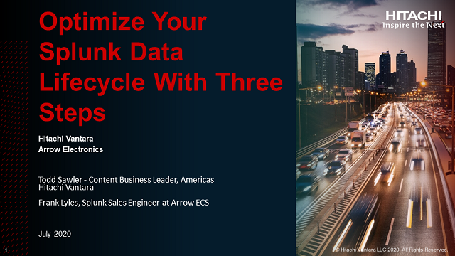 Optimize your Splunk Data Lifecycle with 3 steps | Hitachi Vantara