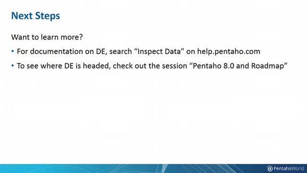 Data Explorer - Inspect, Visualize, and Collaborate from any PDI Step ...