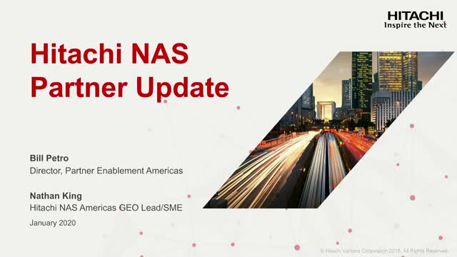 Americas: Hitachi Network Attached Storage - NAS Refresh for 2020 ...