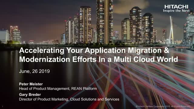 Accelerate your Application Migration & Modernization in a Multi-Cloud World | Hitachi Vantara