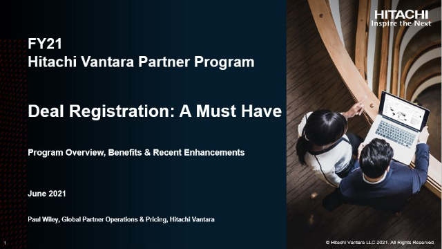 Deal Registration: A Must Have - APAC Partner Webinar | Hitachi Vantara
