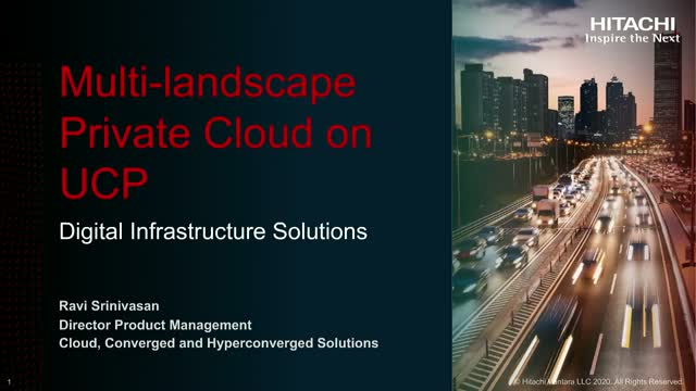Deploying Multi-Landscape Private Cloud on UCP | Hitachi Vantara