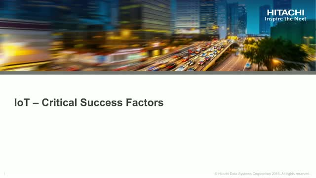 IoT - Critical Success Factors | Hitachi Vantara